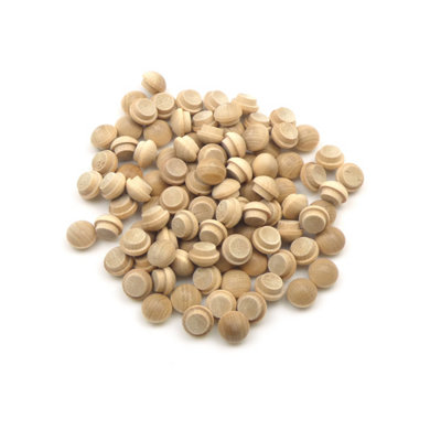 Oakcrafts - 3/8" - 9.5mm Birch Mushroom Plug - Pack of 100 | DIY at B&Q