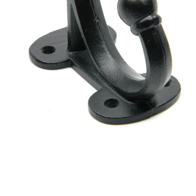 Oakcrafts - Antique Cast Iron Hall Stand Hook (Heavy Duty) in Matt ...