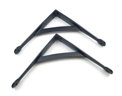 Oakcrafts - Pair of Antique Cast Iron Gallows Shelf Brackets in Epoxy ...