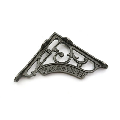 Oakcrafts - Pair of Antique Cast Iron 'Manchester' Shelf Brackets ...