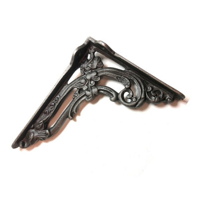 Oakcrafts - Pair of Antique Cast Iron Victorian Scroll Leaf Shelf ...