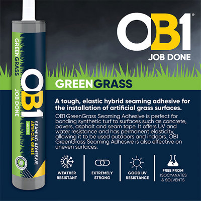 OB1 GreenGrass Seaming Adhesive for Artificial Grass - 2 x 290ml ...