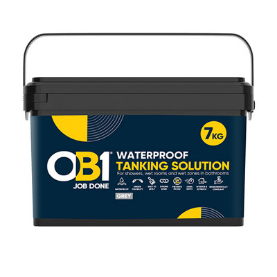 OB1 Waterproof Tanking Solution - Grey - 5L - Ideal for Showers ...