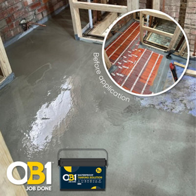 OB1 Waterproof Tanking Solution - Grey - 5L - Ideal for Showers ...