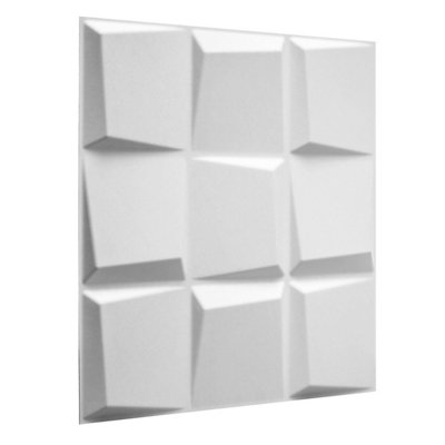 Oberon Design 3D Wall Panels Off White - 12 Boards 50x50cm Wall Panels ...