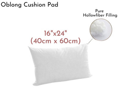 Oblong Cushion Pads Rectangular Shape Cushion Insert Hollowfiber Filled ...