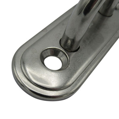 Oblong Pad Eye Plate 5MM Stainless Steel (Marine Rope Hook Loop Rigging)