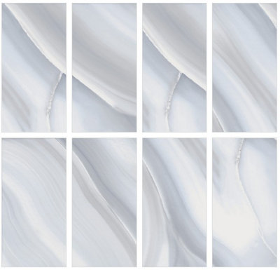 Ocean Wave Marble Effect Matt Porcelain Indoor Wall & Floor Tiles ...
