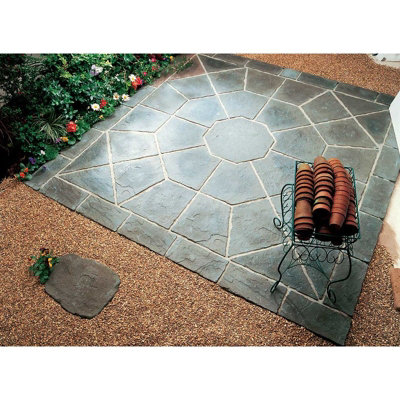 Octagon Paving Patio Kit 'The Henbury' Antique Grey (2.25m x2.25)