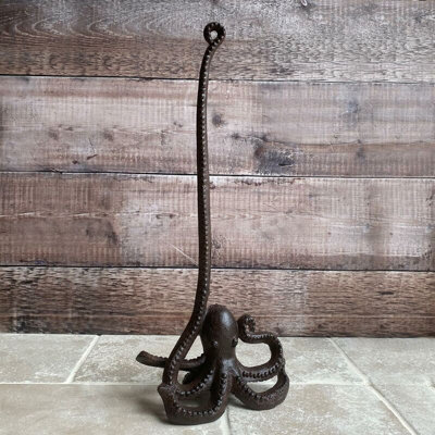 Octopus Loo Roll Holder in Cast Iron