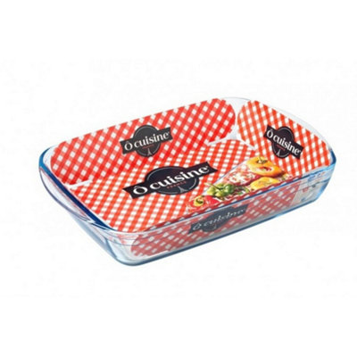 Ocuisine Rectangular Roaster Dish Transparent (35 x 22cm) | DIY at B&Q