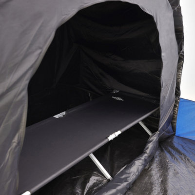 Odyssey Single Folding Camp Bed Heavy Duty Lightweight - Black
