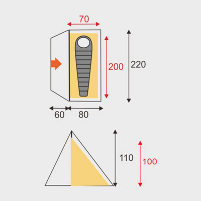 OEX Bobcat 1 Man Backpacking and Wild Camping Tent, 5000mm HH