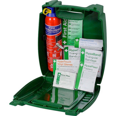 Off Site First Aid Kit Van Car Travel 1st Aid Kit Inc Fire Extinguisher ...
