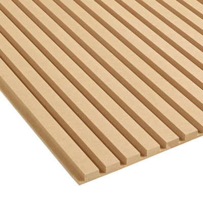 Off the Grain MDF Slat Wall Panelling - 1200 (H) x 400 (W) - Pack of 9