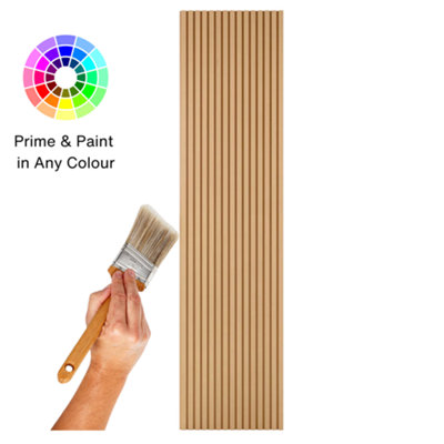 Off the Grain Slat Wall Panels - Unprimed MDF Wall Panel for Painting ...
