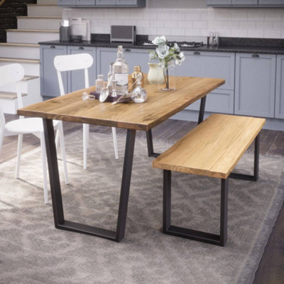 Off the Grain Wooden Dining Table and Bench Set - One Bench 120cm