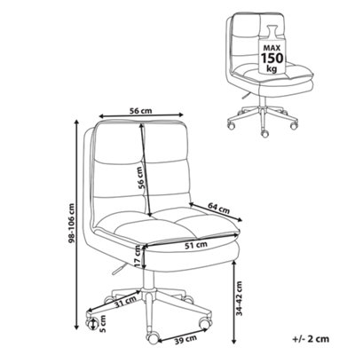 Office Chair ADDISON Boucle Sand Beige