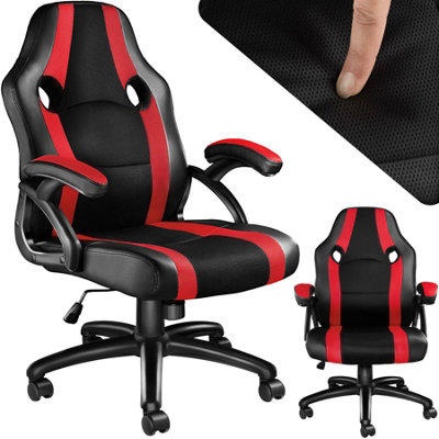 Office Chair Benny - ergonomic shape, comfortable padding - black/red ...