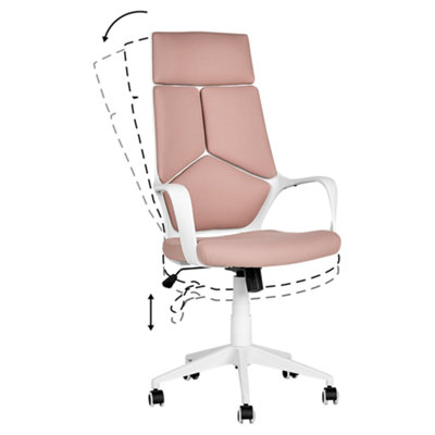 Office Chair Swivel DELIGHT Peach Pink