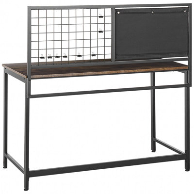 Office Desk with Memo Board VINCE Black 118 cm 60 cm