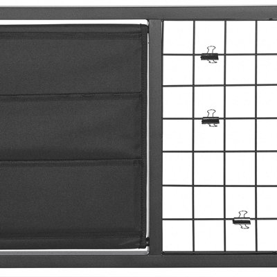 Office Desk with Memo Board VINCE Black 118 cm 60 cm
