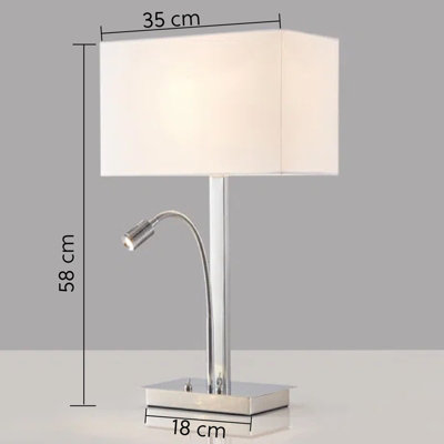 Table lamp with gooseneck reading light store