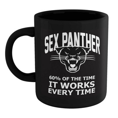 Official Anchorman Sex Panther Mug - Black 100% Ceramic, Dishwasher Safe