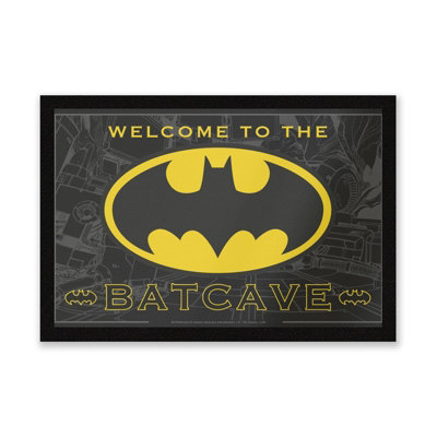 Official Batman Core Welcome To The Batcave Entrance Mat 40cm x 60cm ...