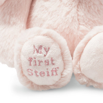 Official Steiff My First Steiff Hoppie Pink Bunny Rabbit Soft Toy
