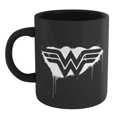 Official Wonder Woman Core Wonder Woman Graffiti Mug - Black 100% ...