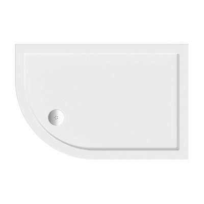 Offset Quadrant Left Hand Low Profile Shower Tray - 1000x900mm