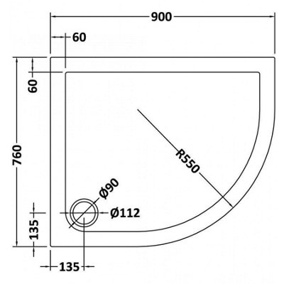 Offset Quadrant Shower Enclosure with Tray 900 x 760mm RH Double ...