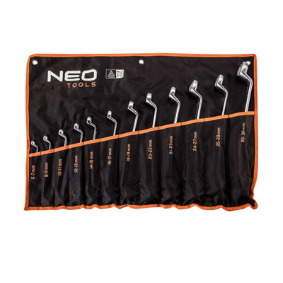 Offset Ring Spanners 6-32mm Set 12pc NEO TOOLS