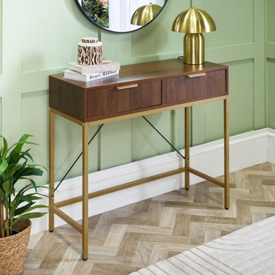 OHS Chelsea Wood Effect Console Table Decorative Hallway Display Unit ...