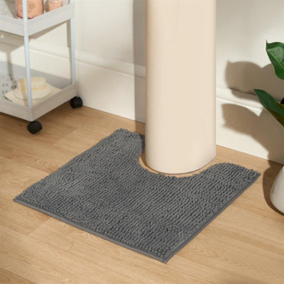 OHS Chenille Noodle Non-Slip Soft Shower Pedestal Bath Mat, 45 x 45cm ...
