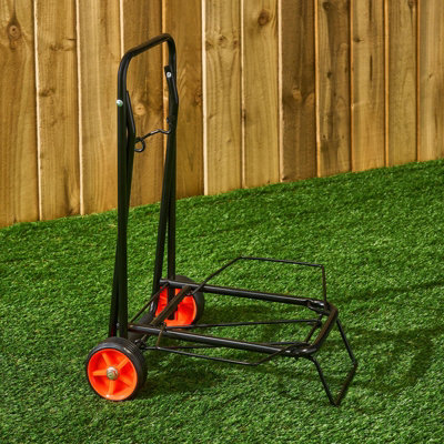 OHS Folding Trolley Heavy Duty Metal Hand Truck Portable Camping Cart