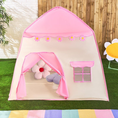 OHS Kids Flower Tent Indoor Outdoor Easy Set Up Garden Playhouse