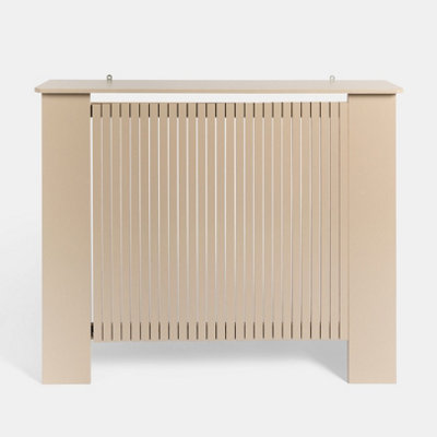 OHS Ribbed Large Radiator Cover Slatted Engineered Wood - Natural