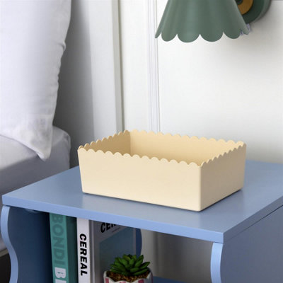 OHS Scallop Edge Organiser PP Plastic Box Tub Storage Bin Container