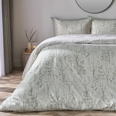 OHS Willow Reversible Floral Bedding Set Duvet Cover with Pillowcase ...