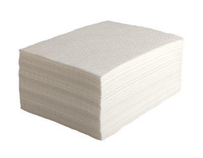 Oil Absorbent Pads - Hydrophobic Oil, Fuel Soak Up Mats 1Ltr Per Pad ...