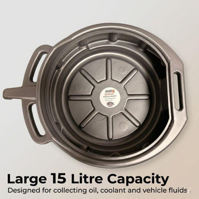 Oil Coolant Gearbox Fuel Drain Pan Tray 15 Litre Car Motorbike EXTRA ...