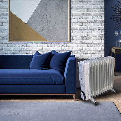 Oil Filled Portable Radiator 2500W Electric Heater 11 Fins 3 settings ...