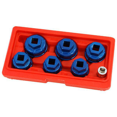 Oil Filter Low Profile Cup Socket Set 7pc 1/2 & 3/8" dr (Neilsen CT4870 ...