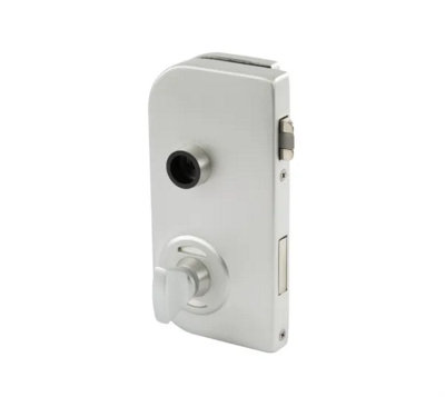 Olis glass door lock WC, DIN left, stainless steel colour C31