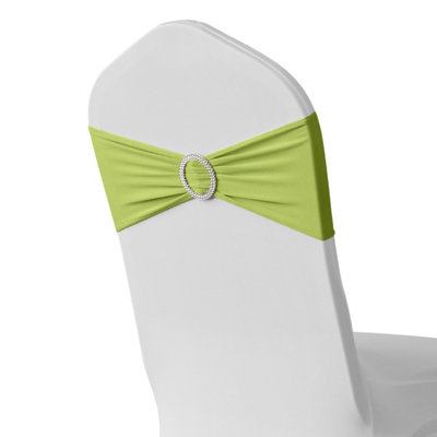 Olive Green Spandex Chair Band with Slider Buckle Stretchy Chair Band ...