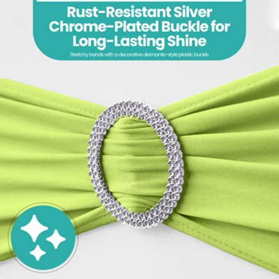 Olive Green Spandex Chair Band with Slider Buckle Stretchy Chair Band ...