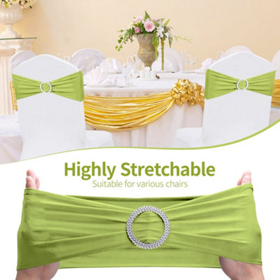 Olive Green Spandex Chair Band with Slider Buckle Stretchy Chair Band ...