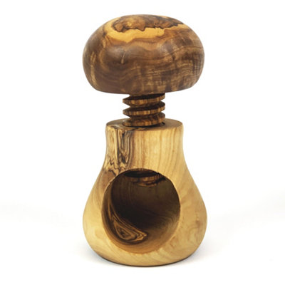 Olive Wood Nut Cracker Splitter Kitchen Tool Walnut Opener 10.5cm (H)
